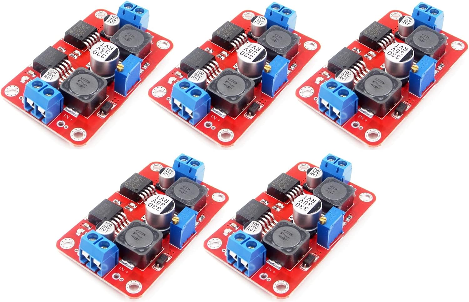 TECNOIOT 5pcs XL6009 LM2596S Auto DC-DC Step Up Down Boost Buck Tension ...