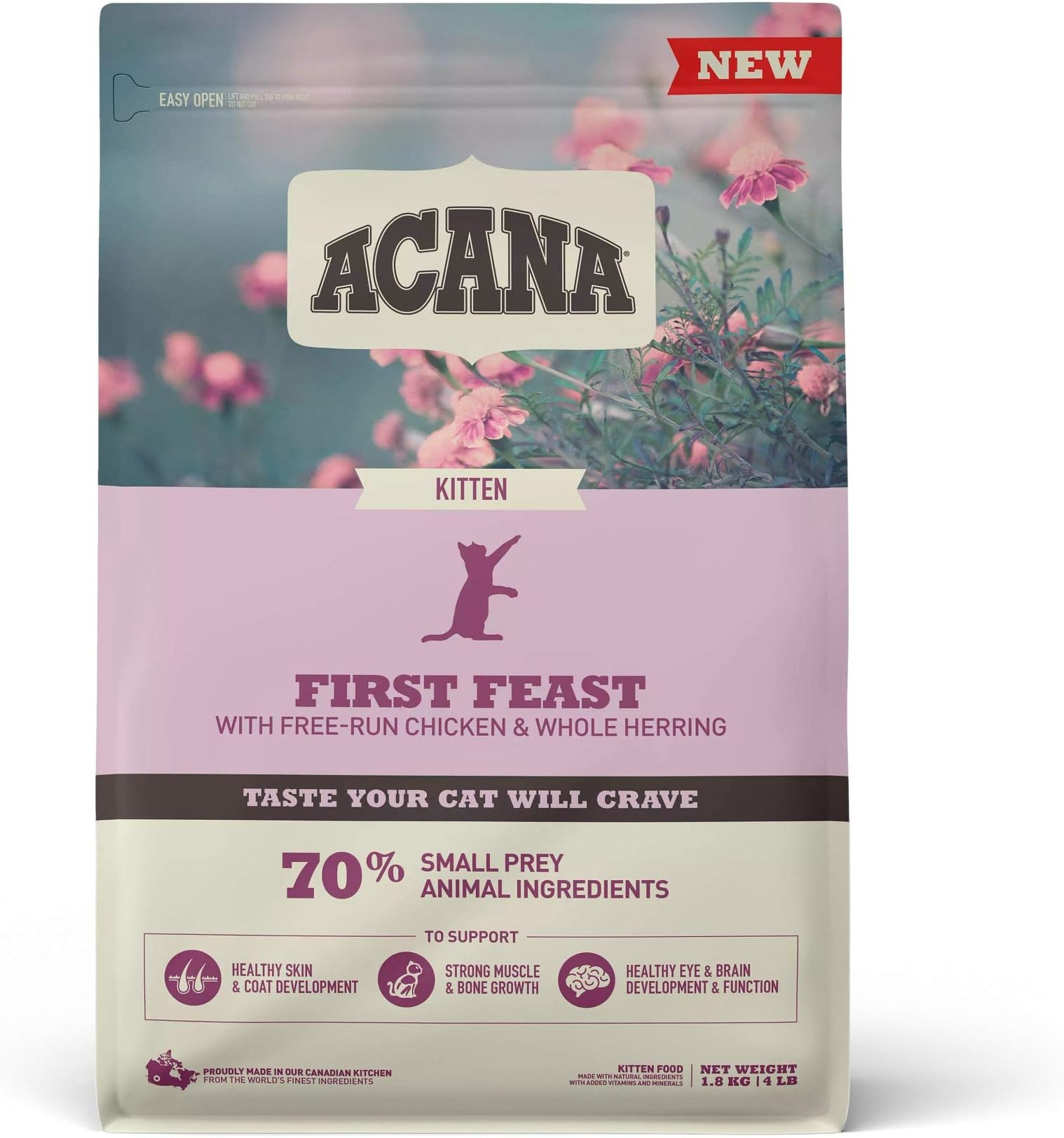 Acana FIRST FEAST KITTEN 1.8KG, White : Amazon.co.uk: Pet Supplies