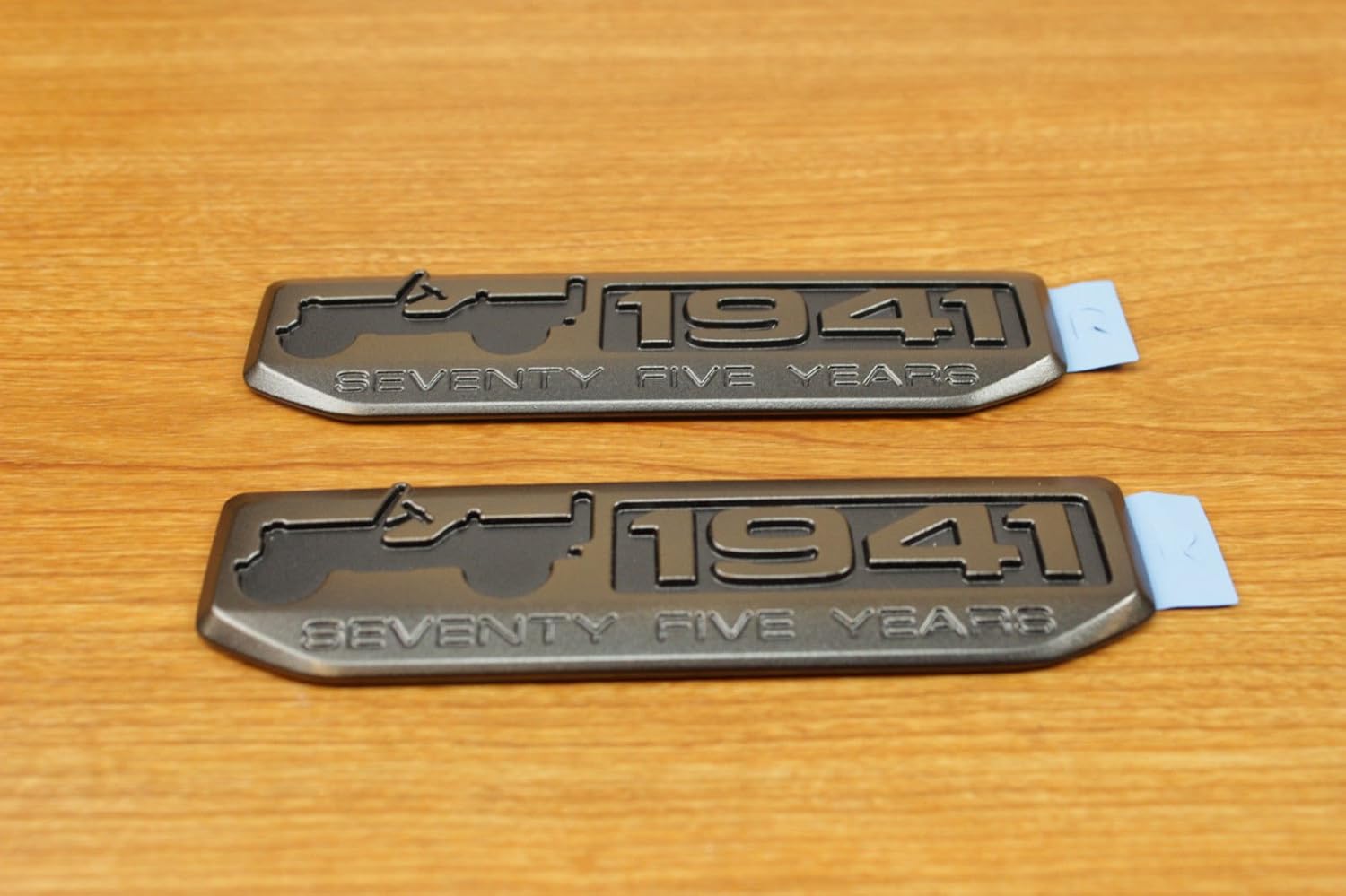 Set of 2 Jeep Wrangler Willys 75th Anniversary Emblem Badges - OEM in ...