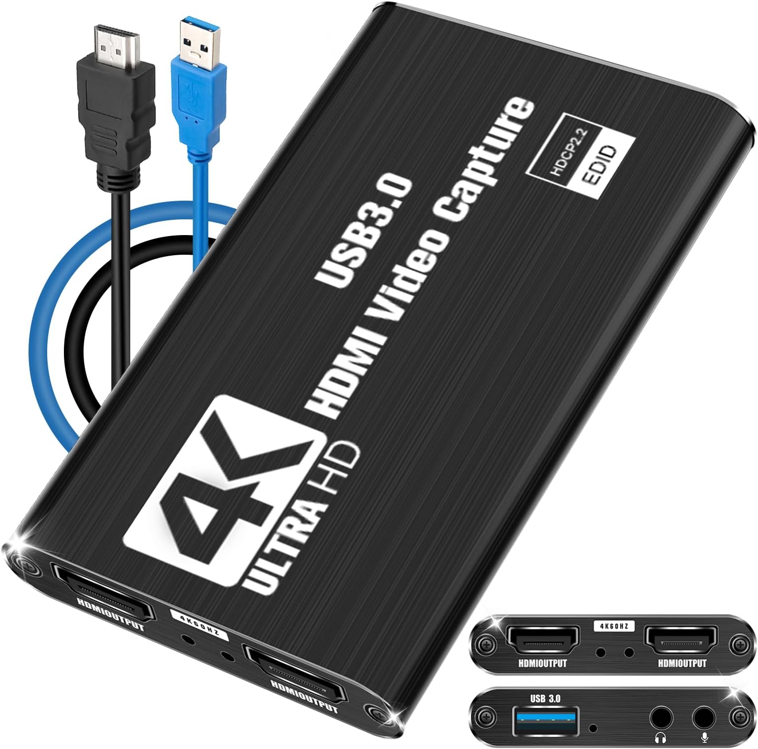 Amazon.com: 4K HDMI Capture Card for Streaming, Full HD 1080P 60FPS USB ...
