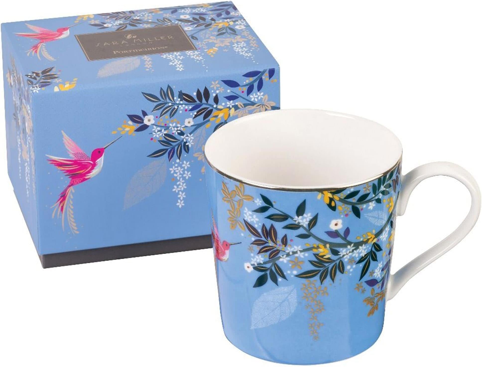 Sara Miller London Chelsea Collection 12 fl oz Light Blue Mug : Amazon ...
