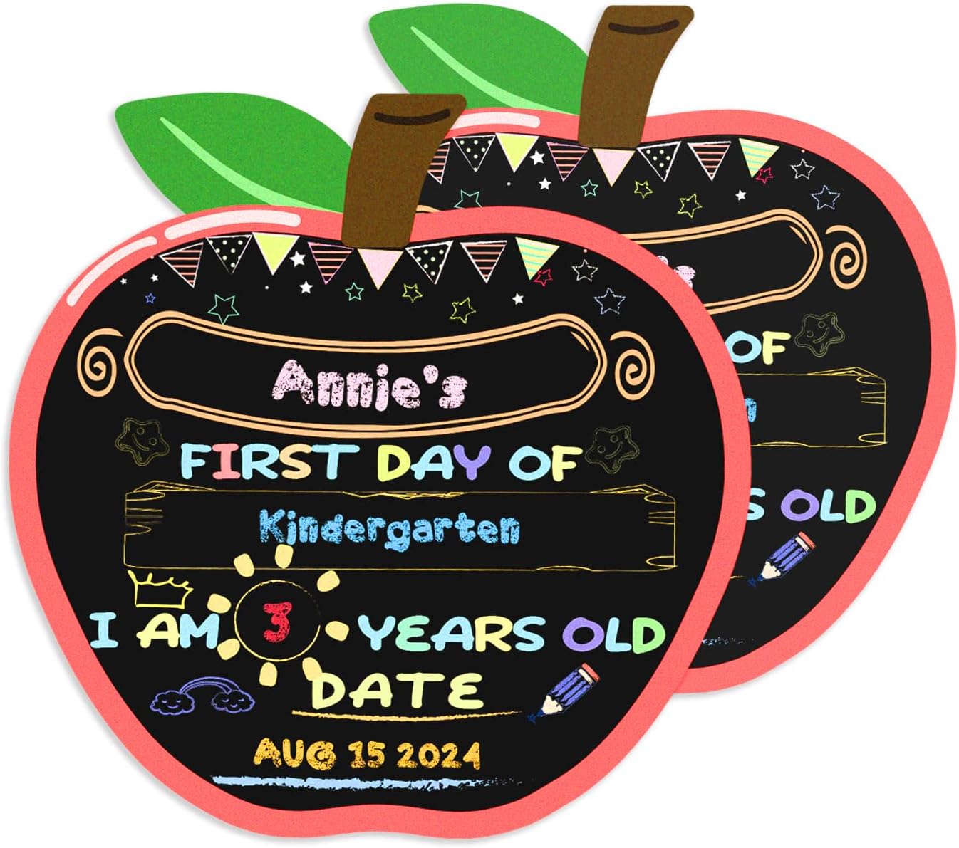 Amazon.com : First and Last Day of School Board Chalkboard Signs 12" x ...