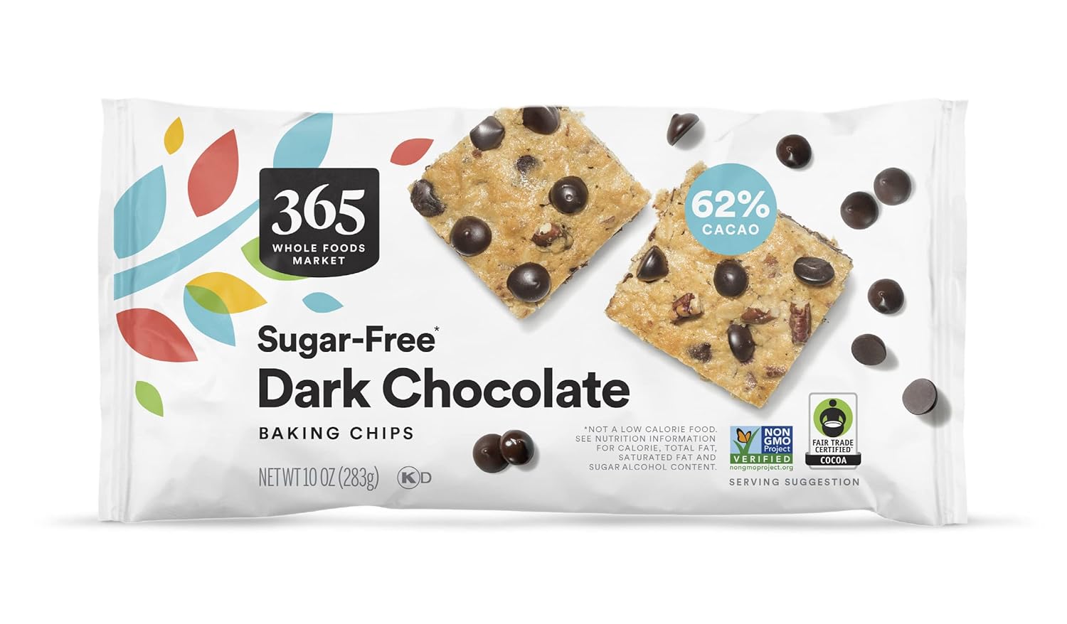 Amazon.com: 365 by Whole Foods Market, Chocolate Chips Dark Sugar Free ...