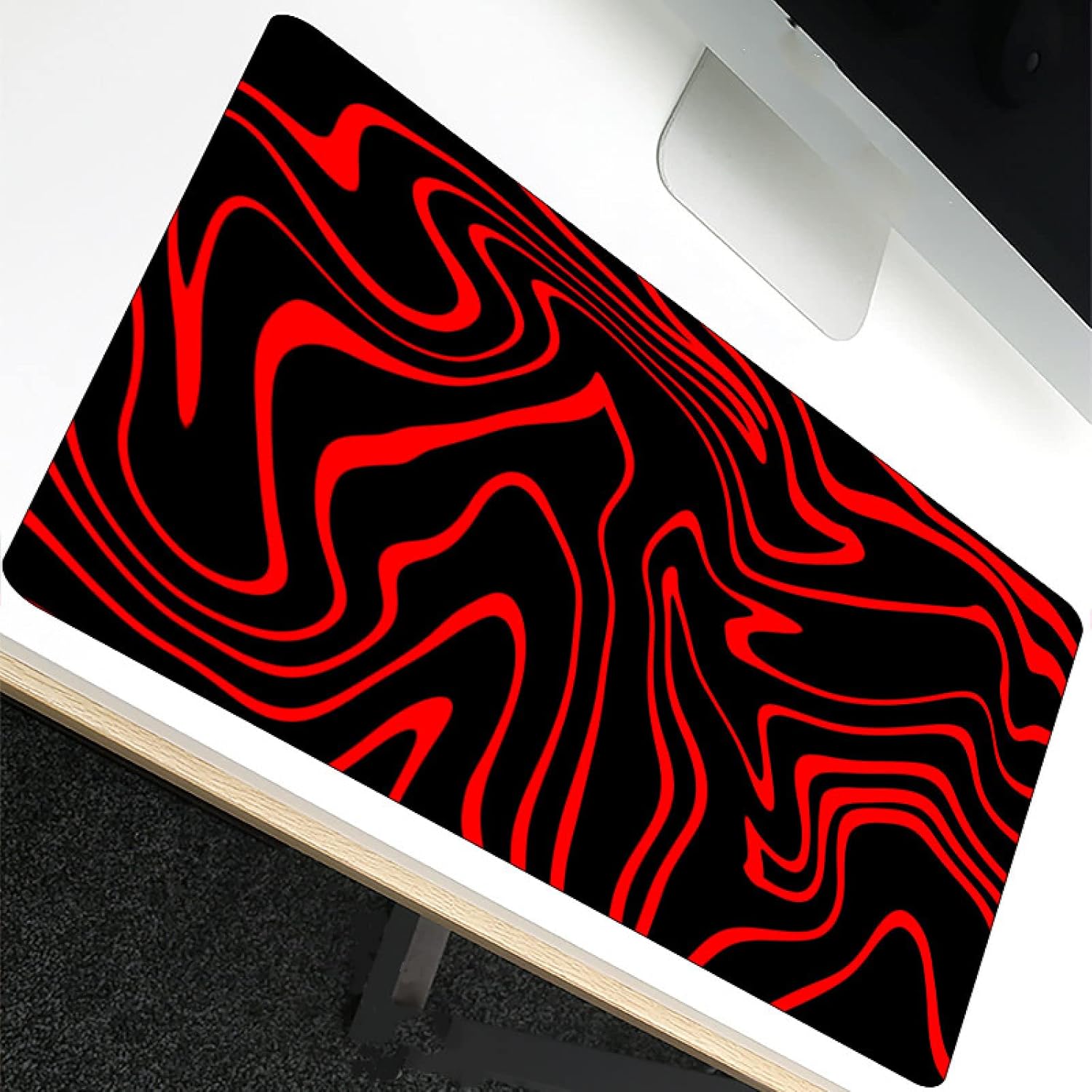 Amazon.com: Mouse Pads Art Strata Liquid Mouse Pad Large Red Black ...