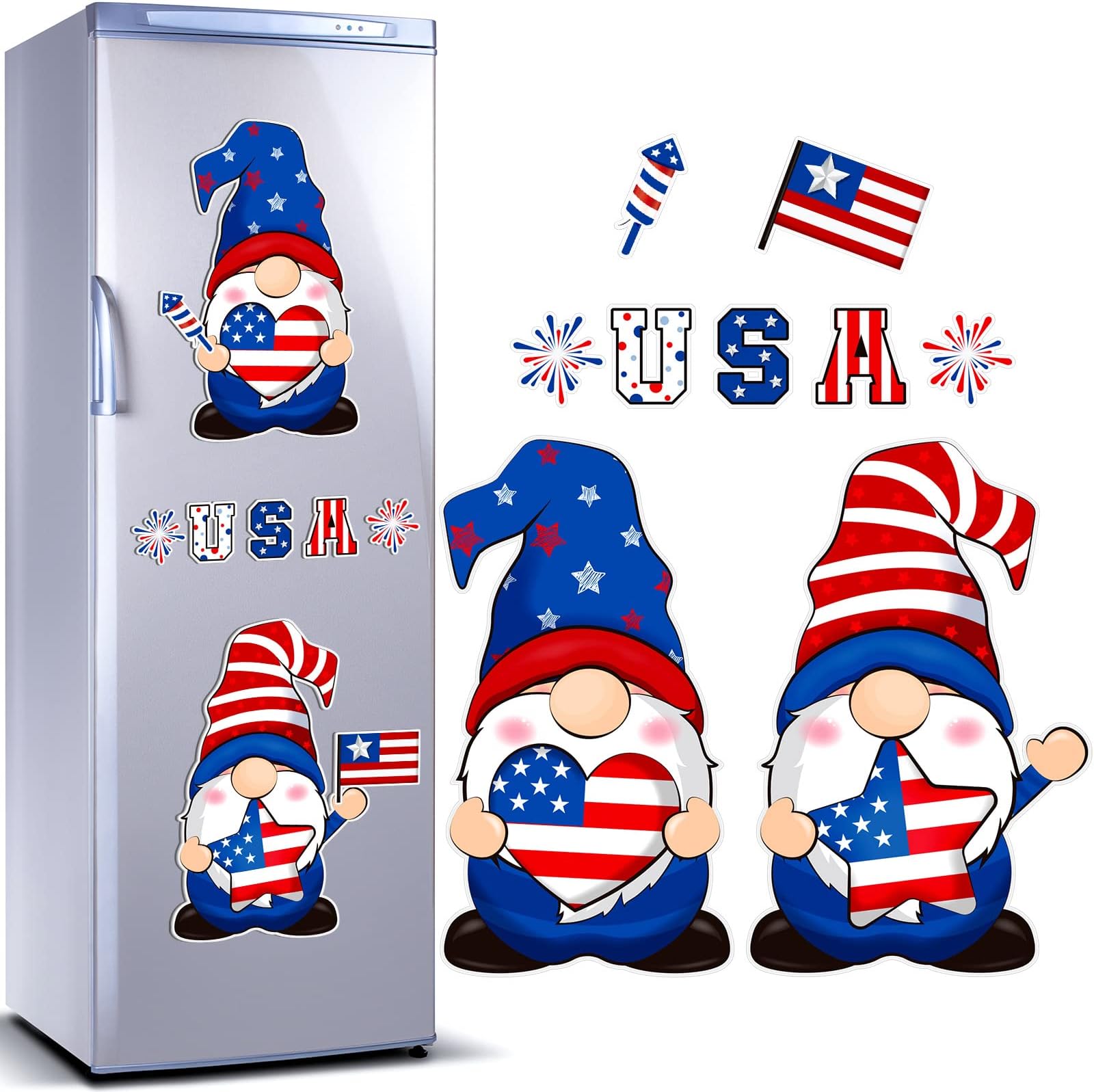 Amazon.com: Kanayu 25 Pcs Patriotic Magnets 4th of July Car ...