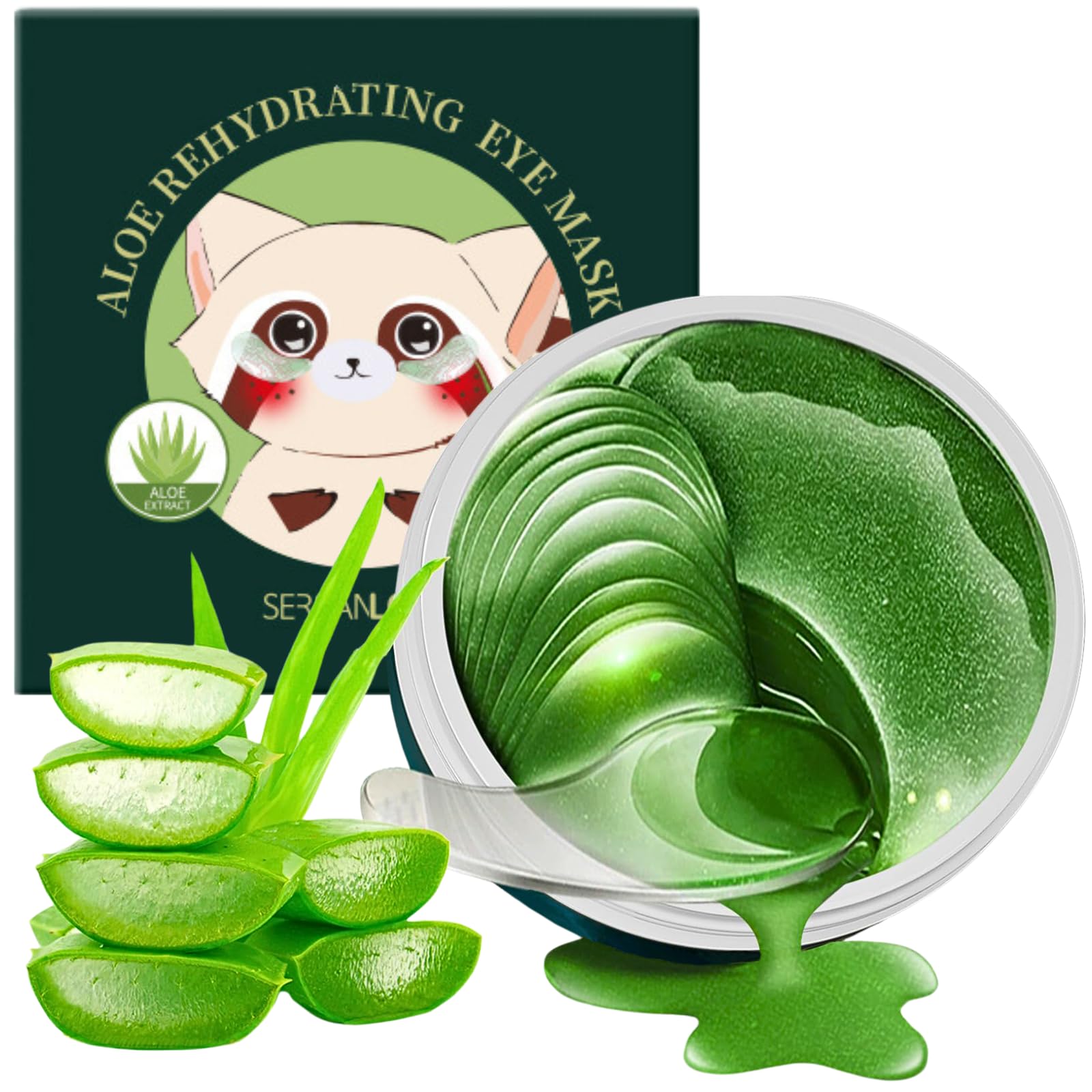 IZBEAUVO 60PCS Under Eye Mask, Aloe Vera Eye Masks For Puffy Eyes ...