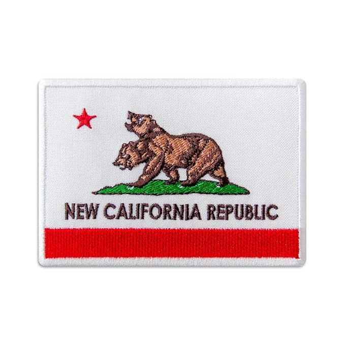 Fallout New California Republic Flag Embroidered Patch Iron On (4" x 2. ...