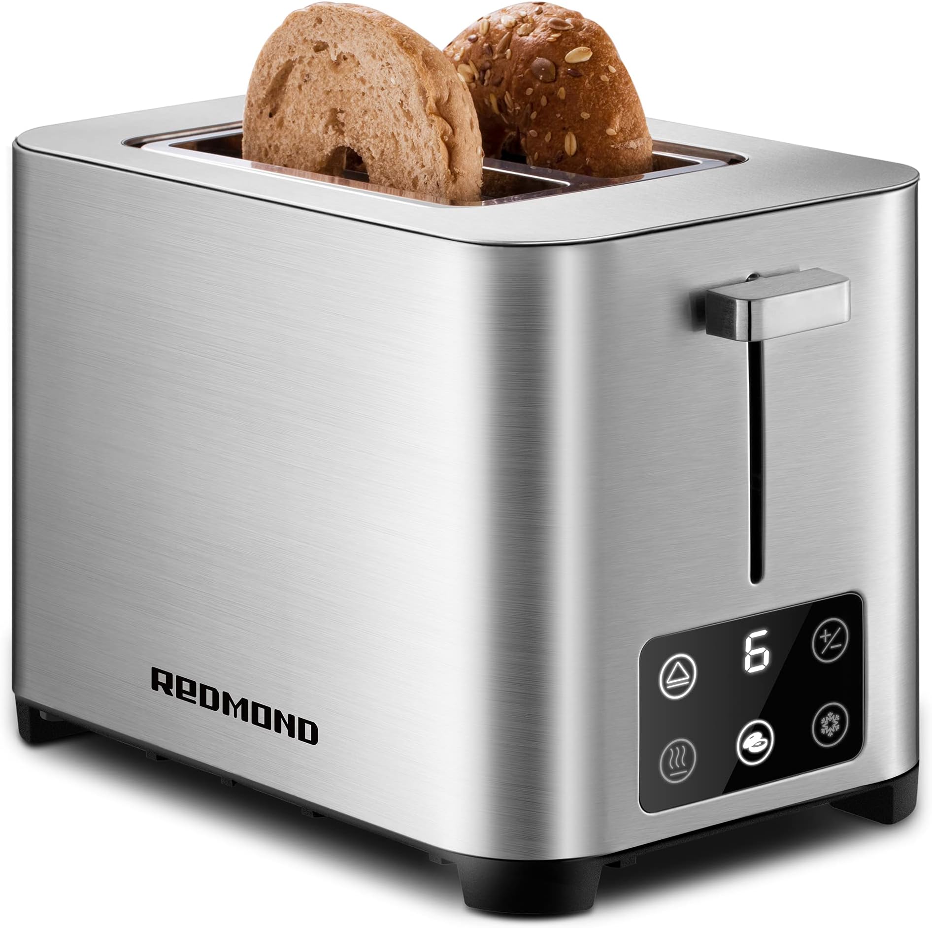 Amazon.com: Bread Toaster 2 Slice w/LED Display & 6 Browning Setting ...
