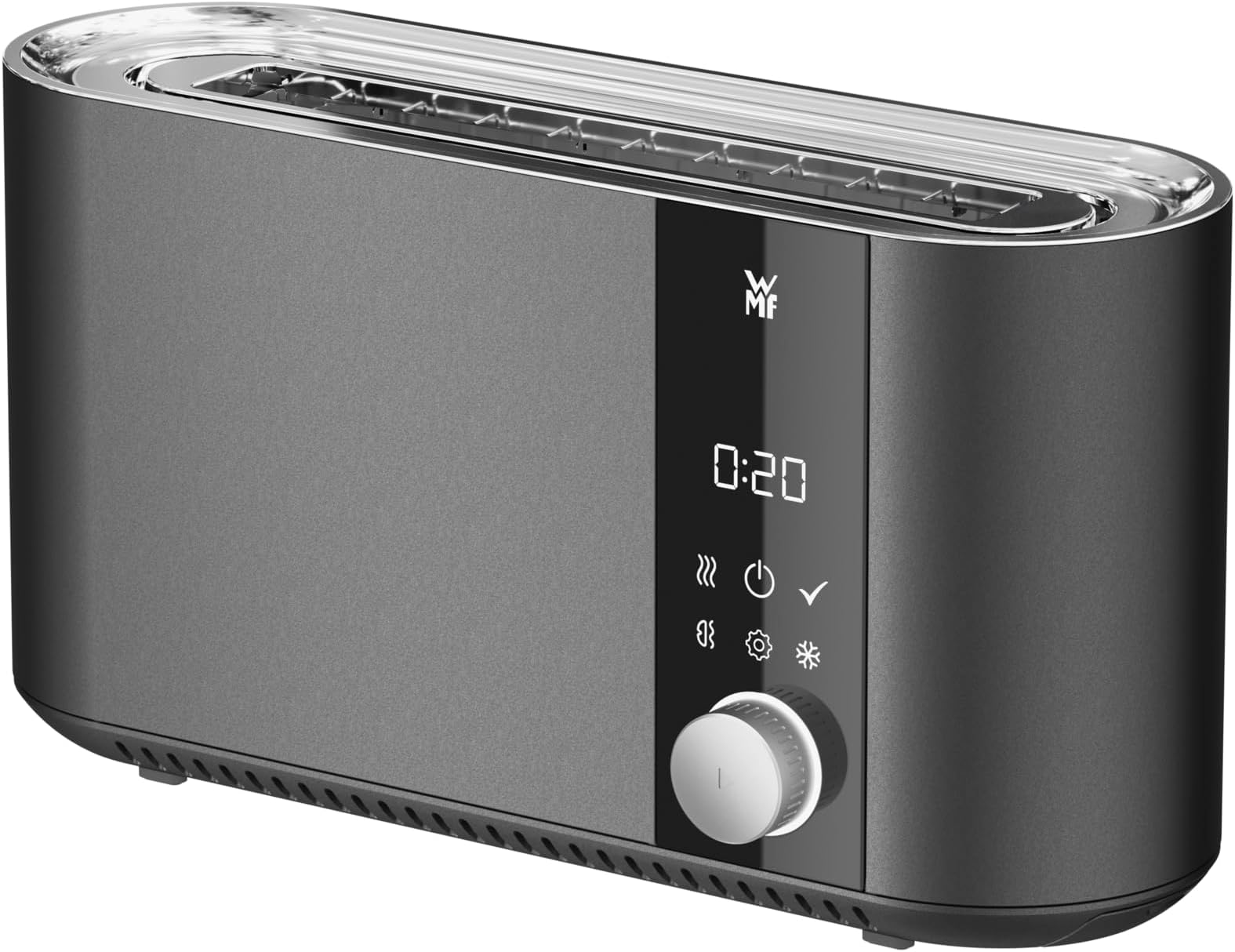 WMF Lumero Toaster 2 Scheiben, Langschlitz mit Brötchenaufsatz, XXL ...