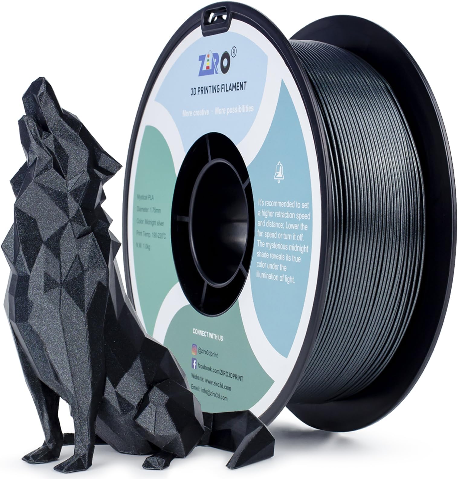 Amazon.com: ZIRO PLA Filament 1.75mm, Fast Color Changing Twinkling PLA ...