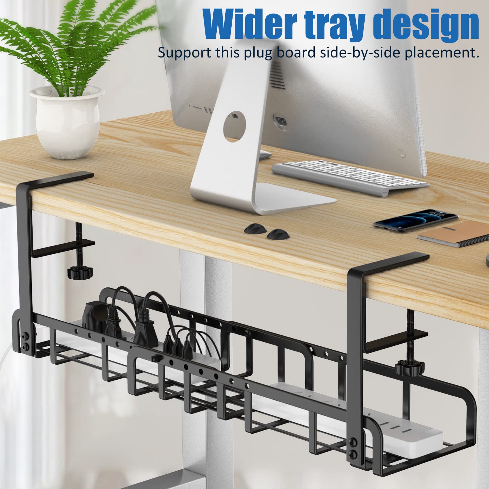 Snapklik.com : Expandable Retractable Under Desk Cable Management Tray ...