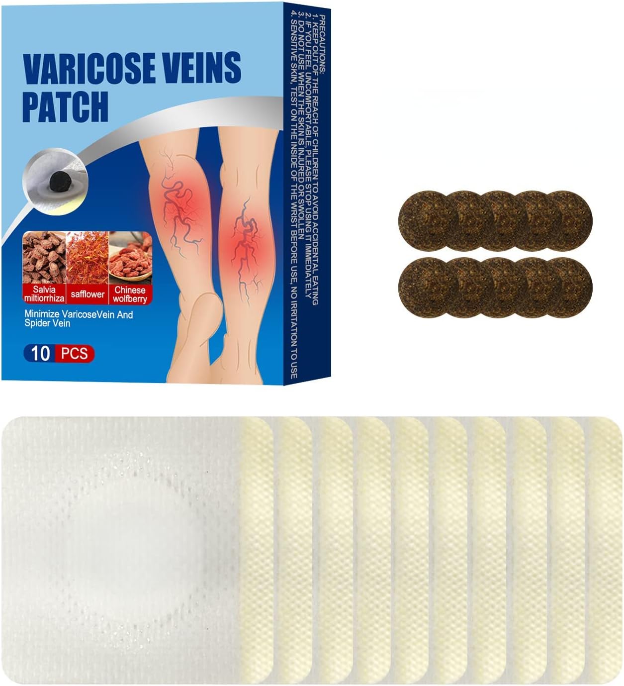Varicose Vein Patch, 10 Pcs Varicose Veins Spider Treatment Patches ...