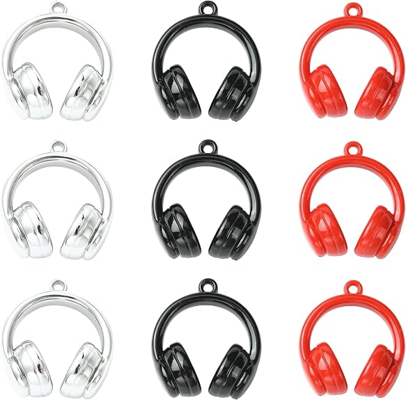 Amazon.com: MakemadeDIY 12Pcs Earphones Acrylic Pendants Charms for ...