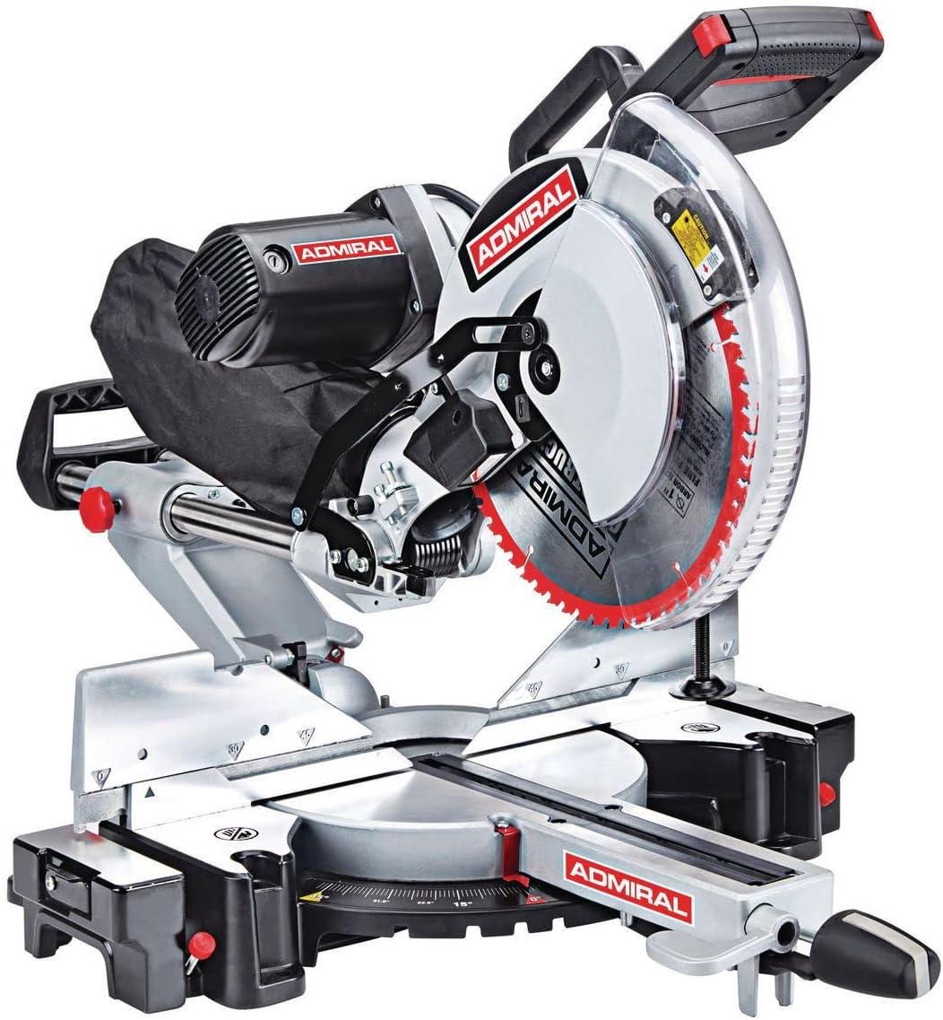 12 In. Dual-Bevel Sliding Compound Miter Saw with Laser and Work Light ...