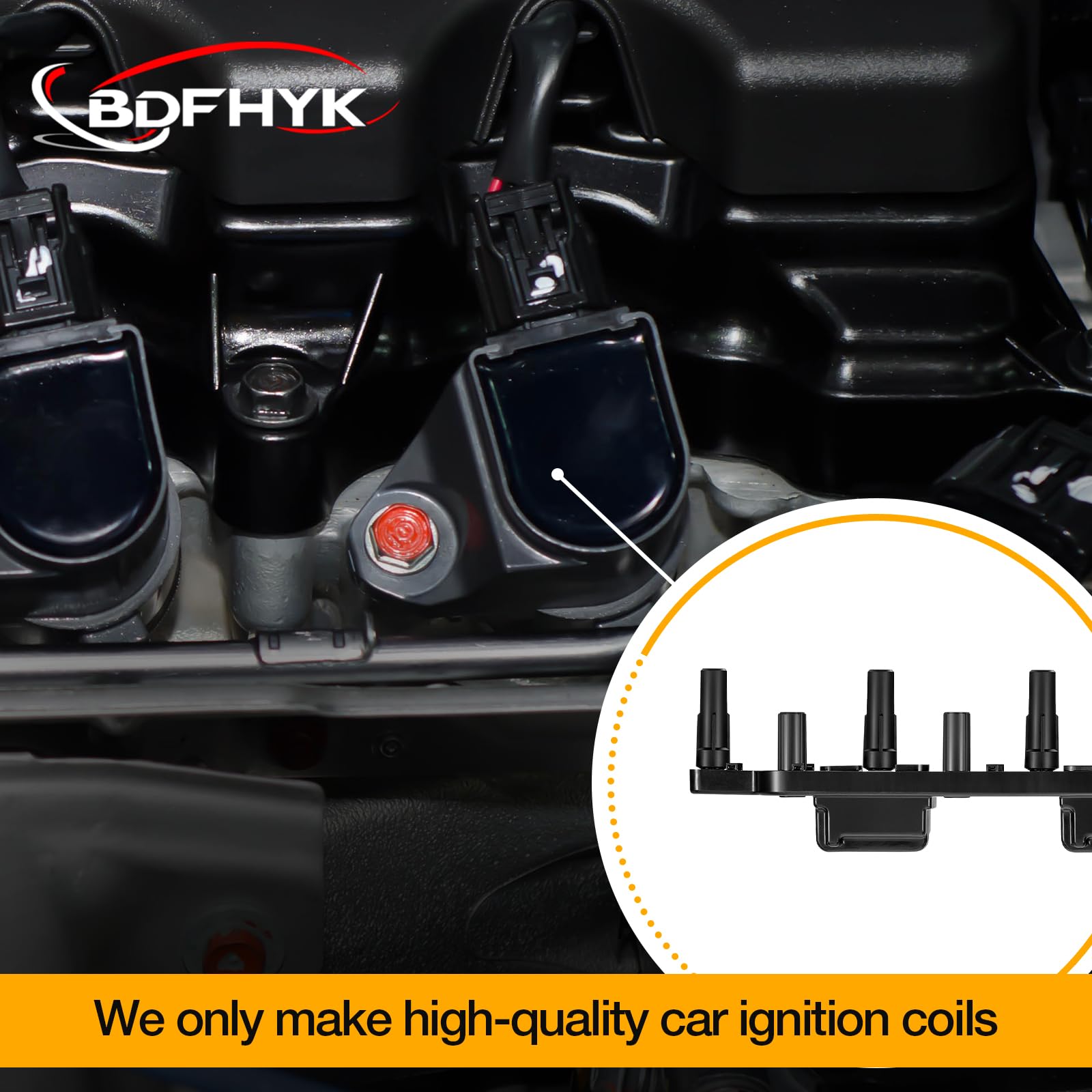 BDFHYK UF296 Ignition Coil Pack Compatible with 01 02 03 04 05 06 Jeep ...