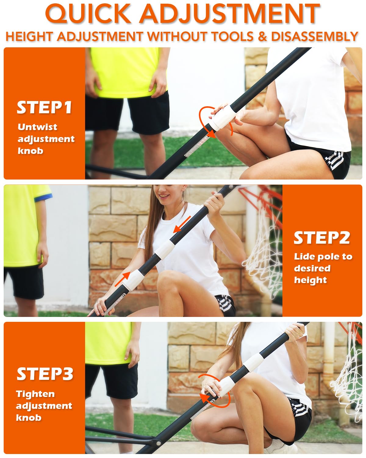 Snapklik.com : WINMAX Kids Basketball Hoop, 3.2 To 72FT Adjustable ...