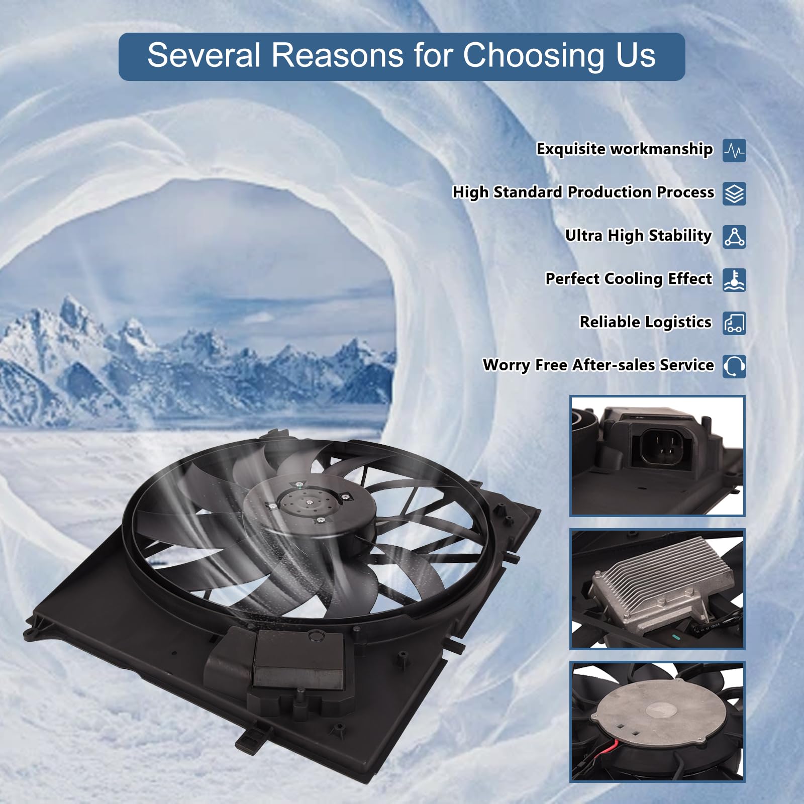 Mercedes S65 SL63 Fan Radiator Cooling Fan Assembly Front For Mercedes ...