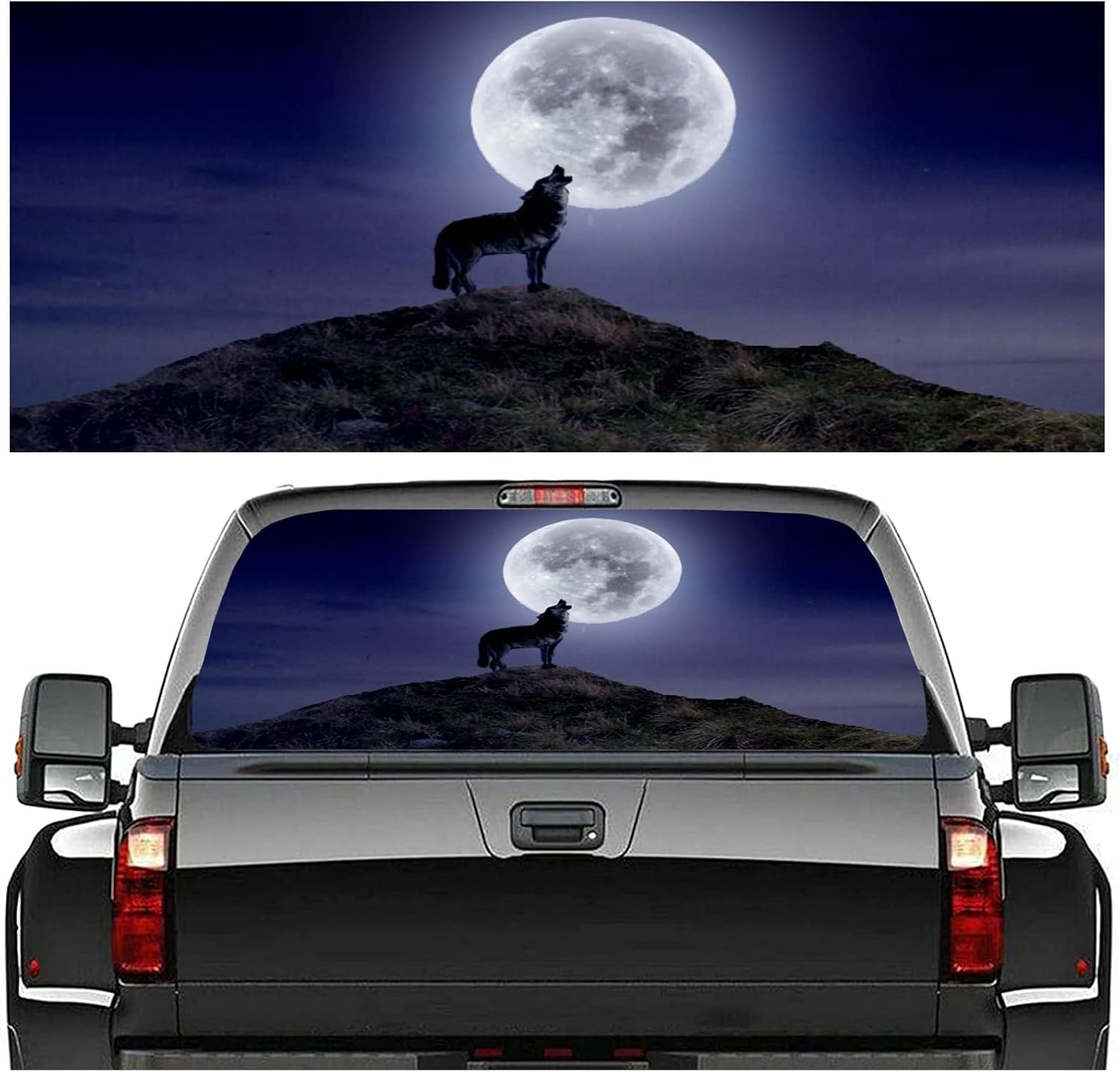 Amazon.com - Arctic Wolf Truck Rear Window Graphic Decal Country Wolves ...