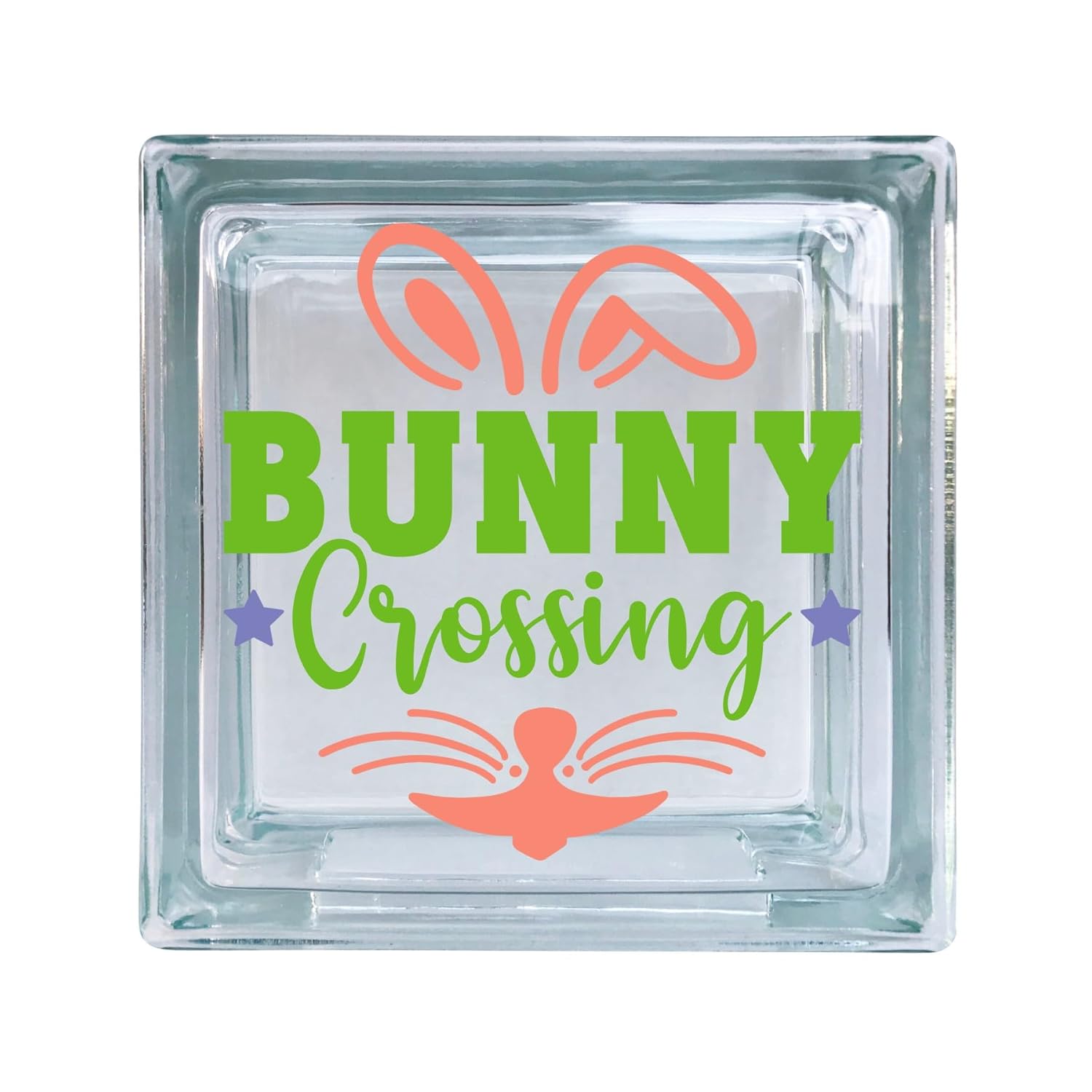 Amazon.com: Easter Bunny Crossing DIY Decal For Glass Block (block not ...