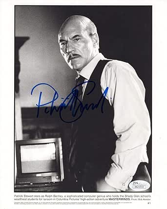 PATRICK STEWART HAND SIGNED 8x10 PHOTO GREAT POSE MASTERMINDS - JSA ...