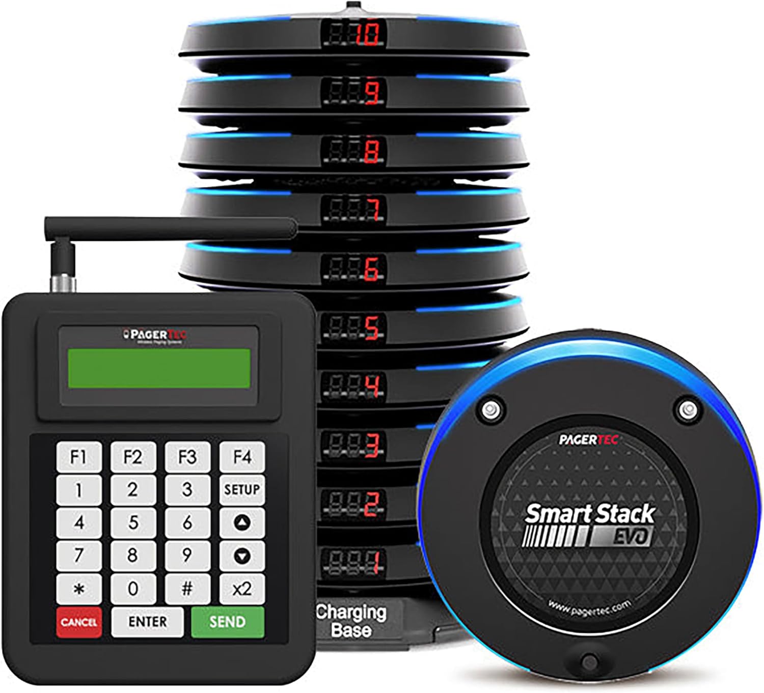 Amazon.com: PagerTec Wireless Smart Stack EVO Pagers Calling System for ...
