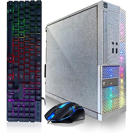 Amazon.com: Dell PC Treasure Box RGB Desktop Computer Intel Quad Core ...