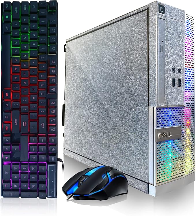 Amazon.com: Dell PC Treasure Box RGB Desktop Computer Intel Quad Core ...