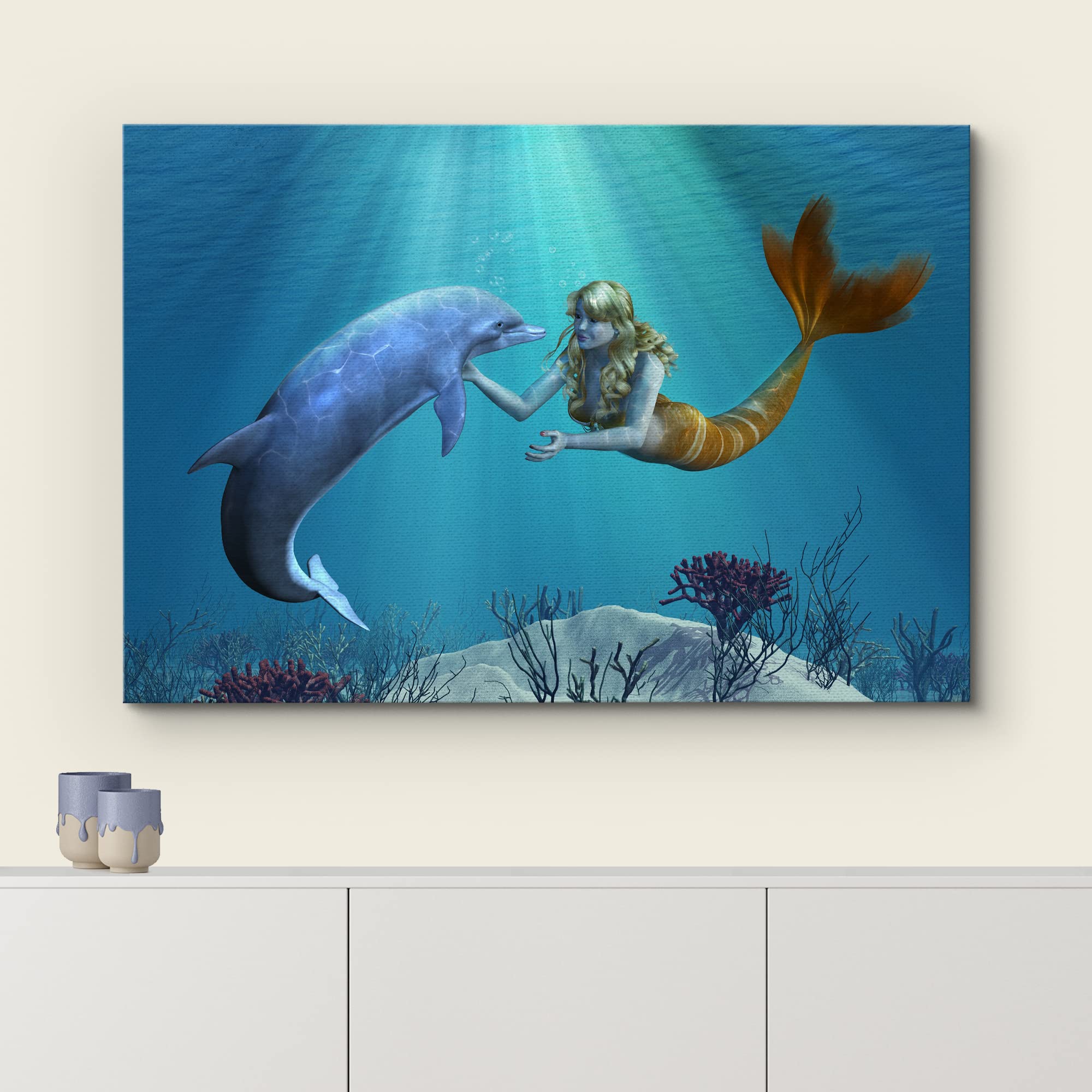 Mermaid And Dolphin Art 1,500+ Mermaid And Dolphins Stock Photos,