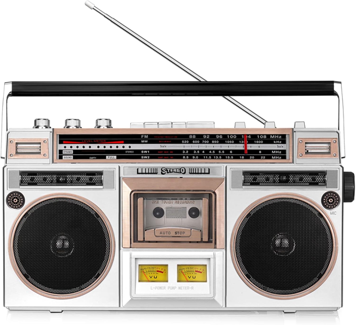 Radio retrò, Lettore di Cassette CD Boombox Vintage, Lettore di Cassette e Radio AM/FM, Lettore ...