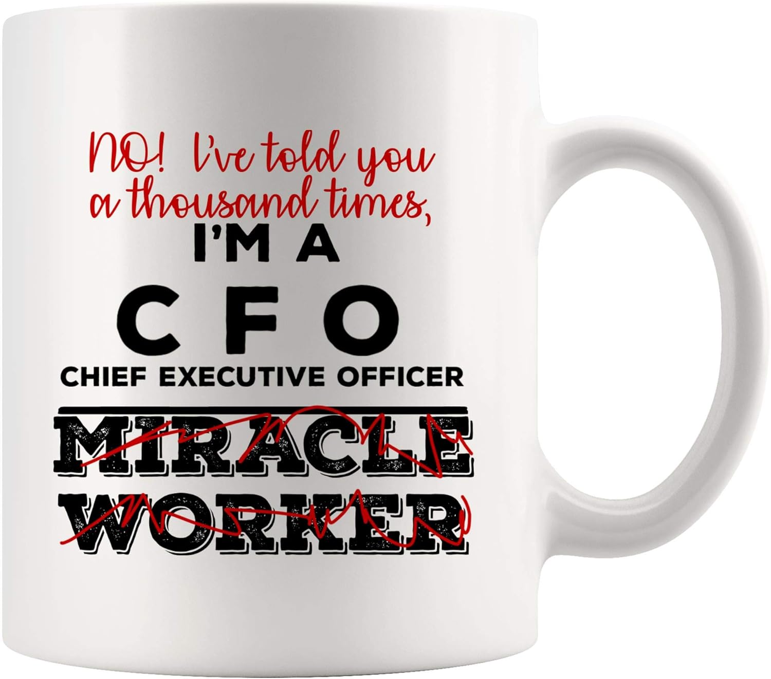 Amazon.com: Not Miracle Worker I'm C F O Mug Best CFO Chief Financial ...