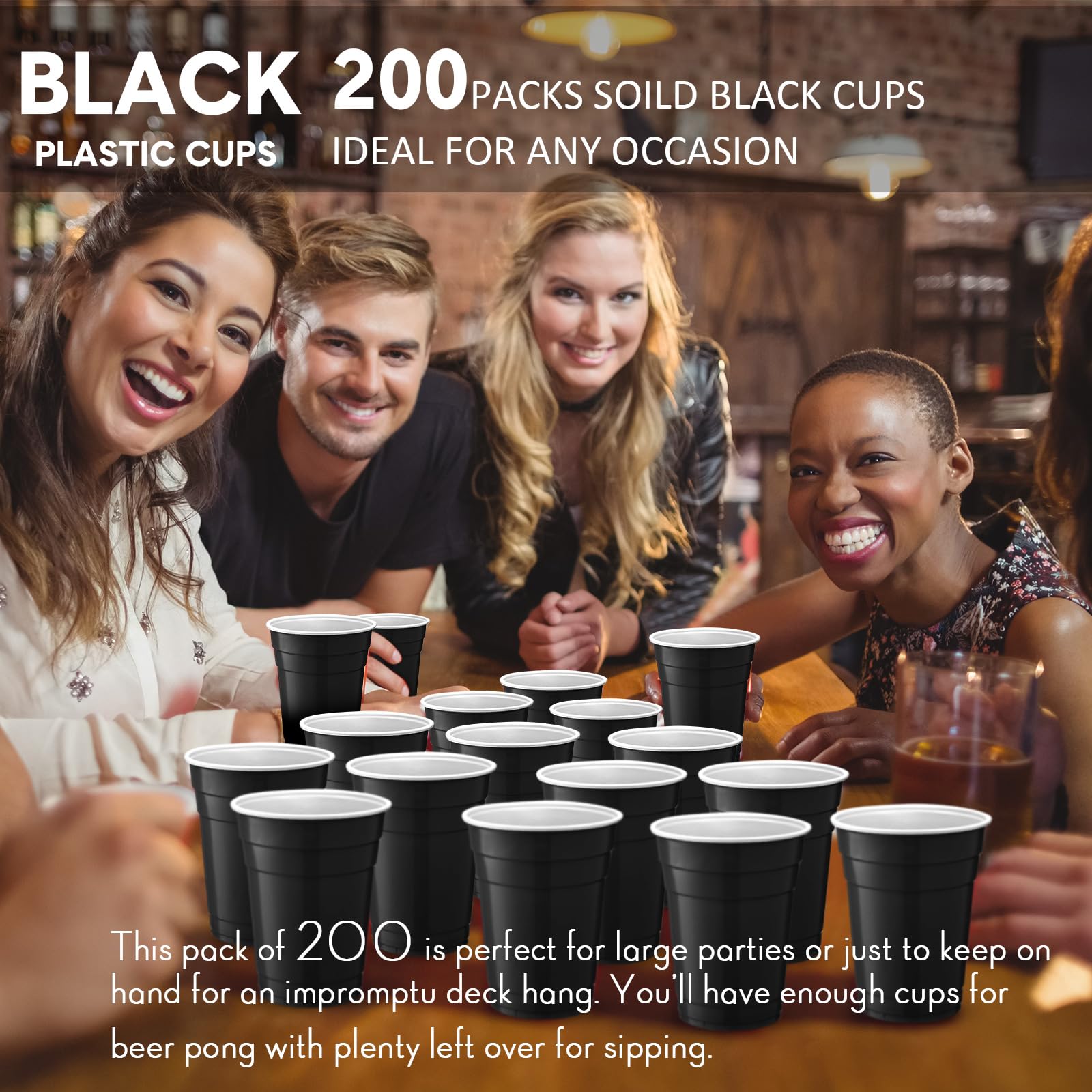 Snapklik.com : Zopeal 200 Count 18 Ounce Plastic Disposable Cups ...