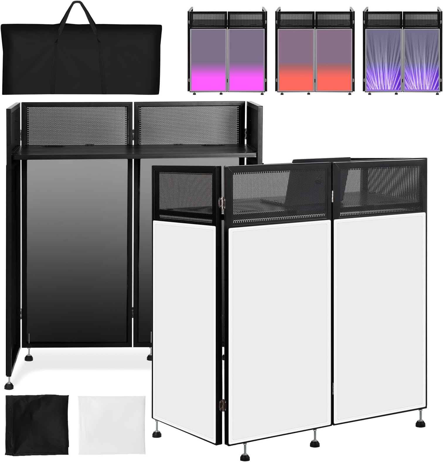 Amazon.com: LUCKUP DJ Facade Booth 41"L x 20"W Portable DJ Facade with ...