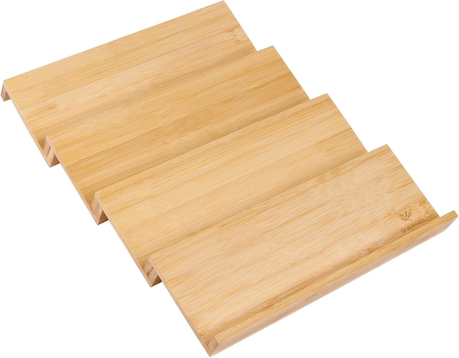 Amazon.com: Graceware Bamboo Spice Drawer Organizer, 4 Tier Stackable ...