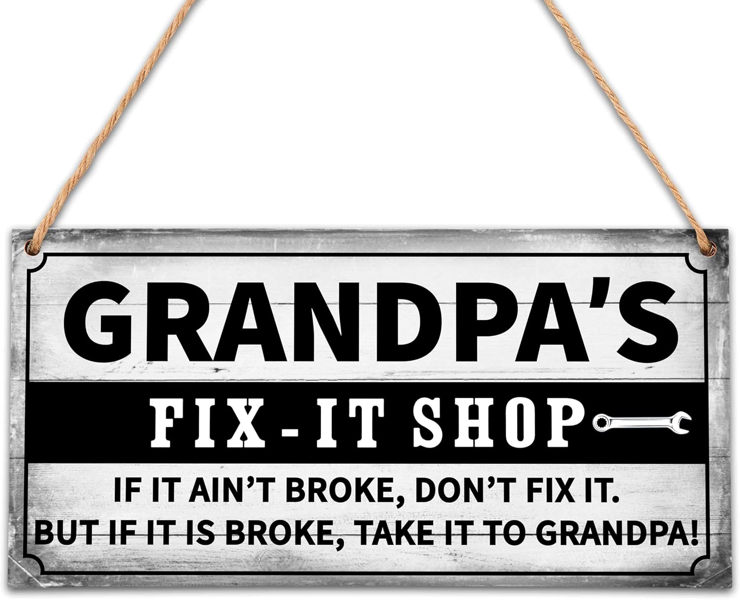 Amazon.com: GRANDPA'S FIX-IT SHOP Vintage Garage Signs, 6" x12" Printed ...