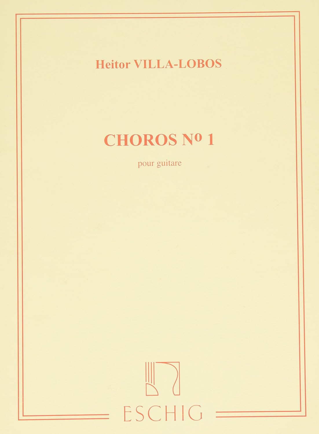 Amazon.com: Choros No. 1: Guitar Solo: 9790045030773: Villa-Lobos, Heitor: Books