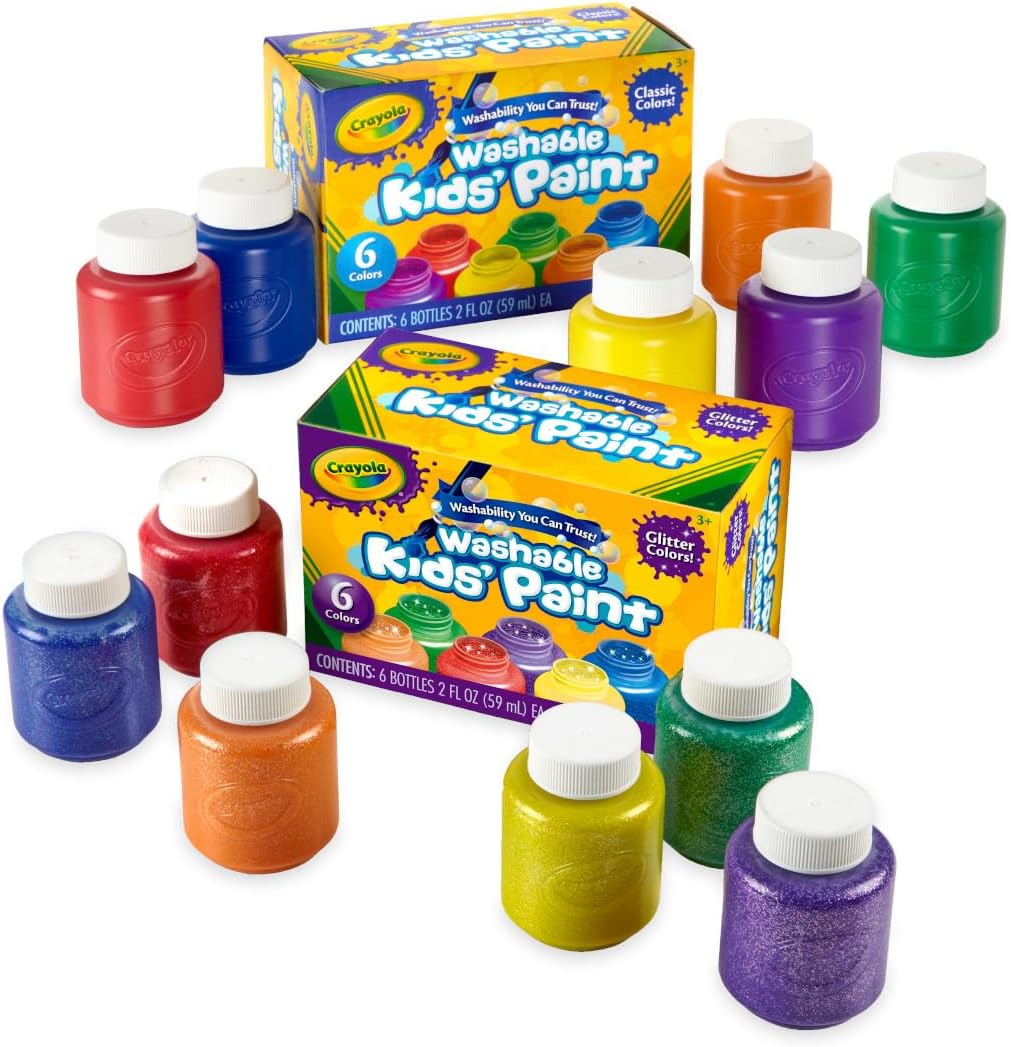 Amazon.com: Crayola Washable Kid's Paint, Assorted Colors, Pack of 10 ...