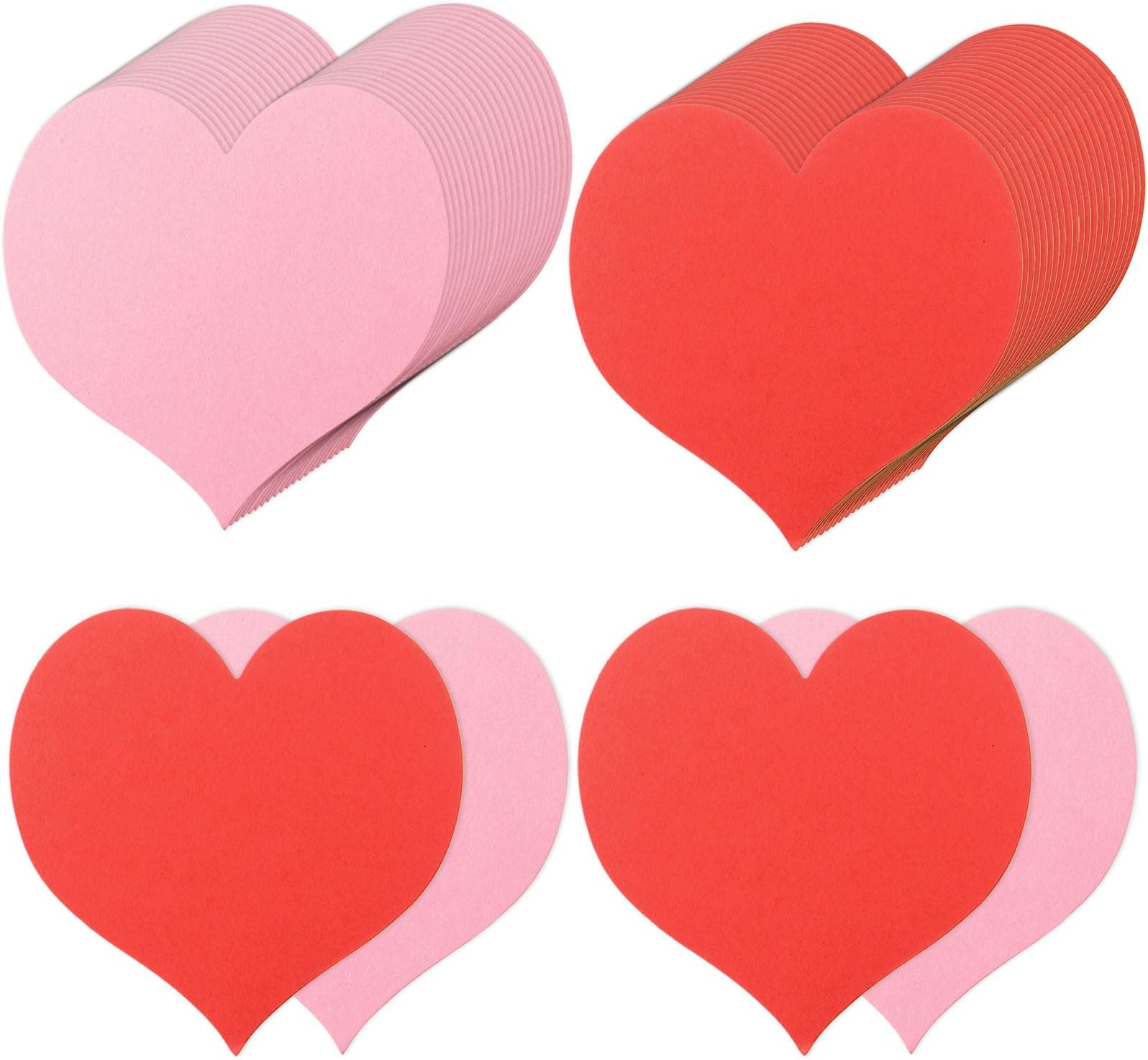 Amazon.com: 360 Pcs Red Pink Heart Cutouts Valentine Paper Hearts 4 ...