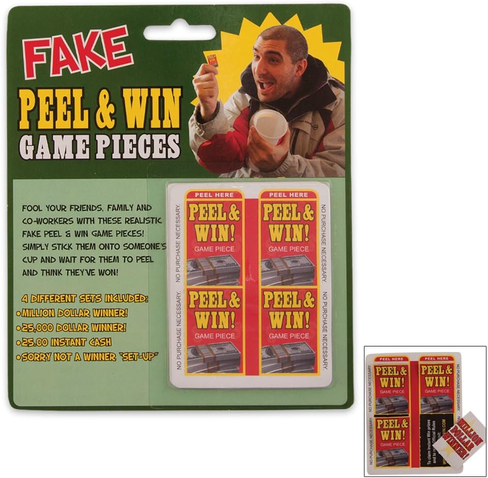 Amazon.com: Fake Peel and Win Stickers : Toys & Games