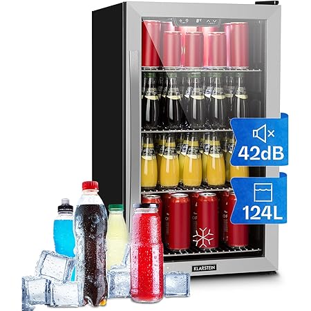 KLARSTEIN Nevera Pequeña Puerta Cristal Habitaciones, Nevera Portatil ...
