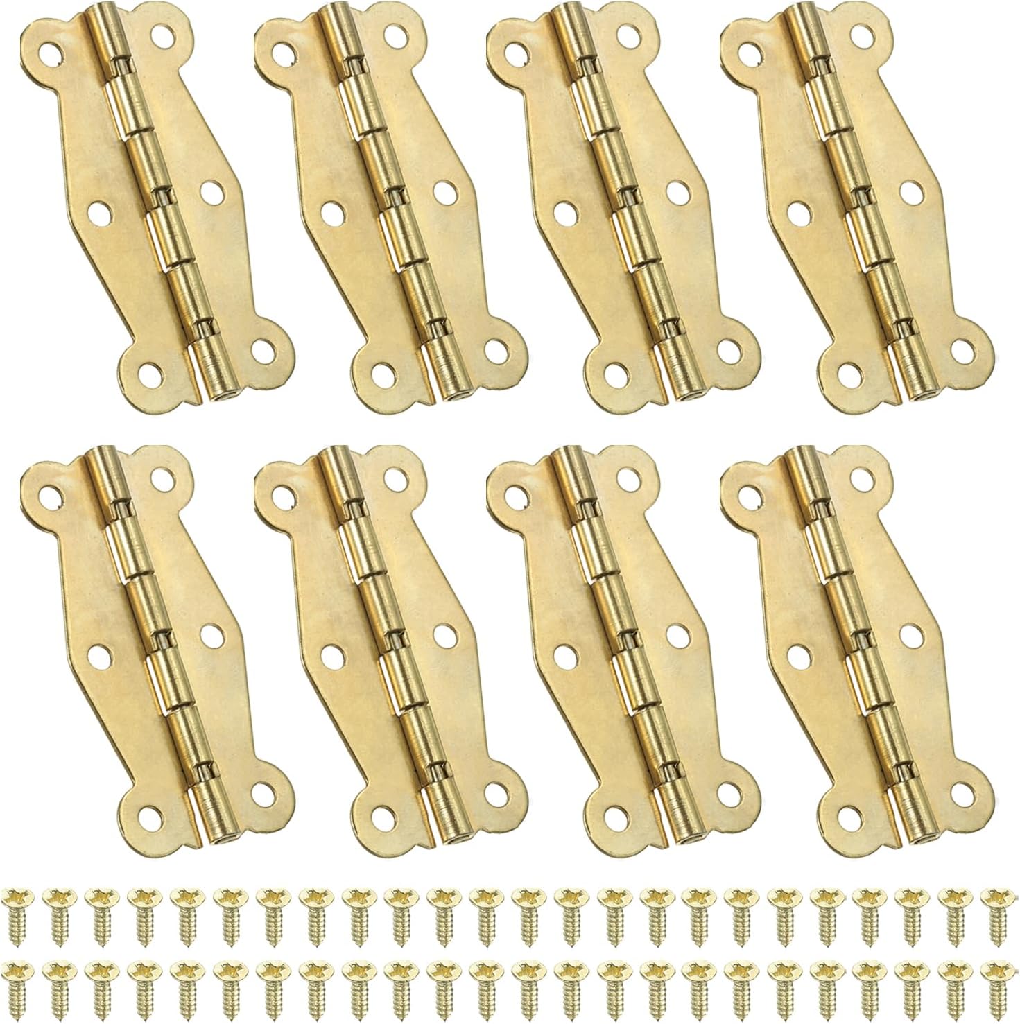 PATIKIL Small Vintage Box Hinges 2 Inch, 8 Pack 90-Degree Butterfly ...