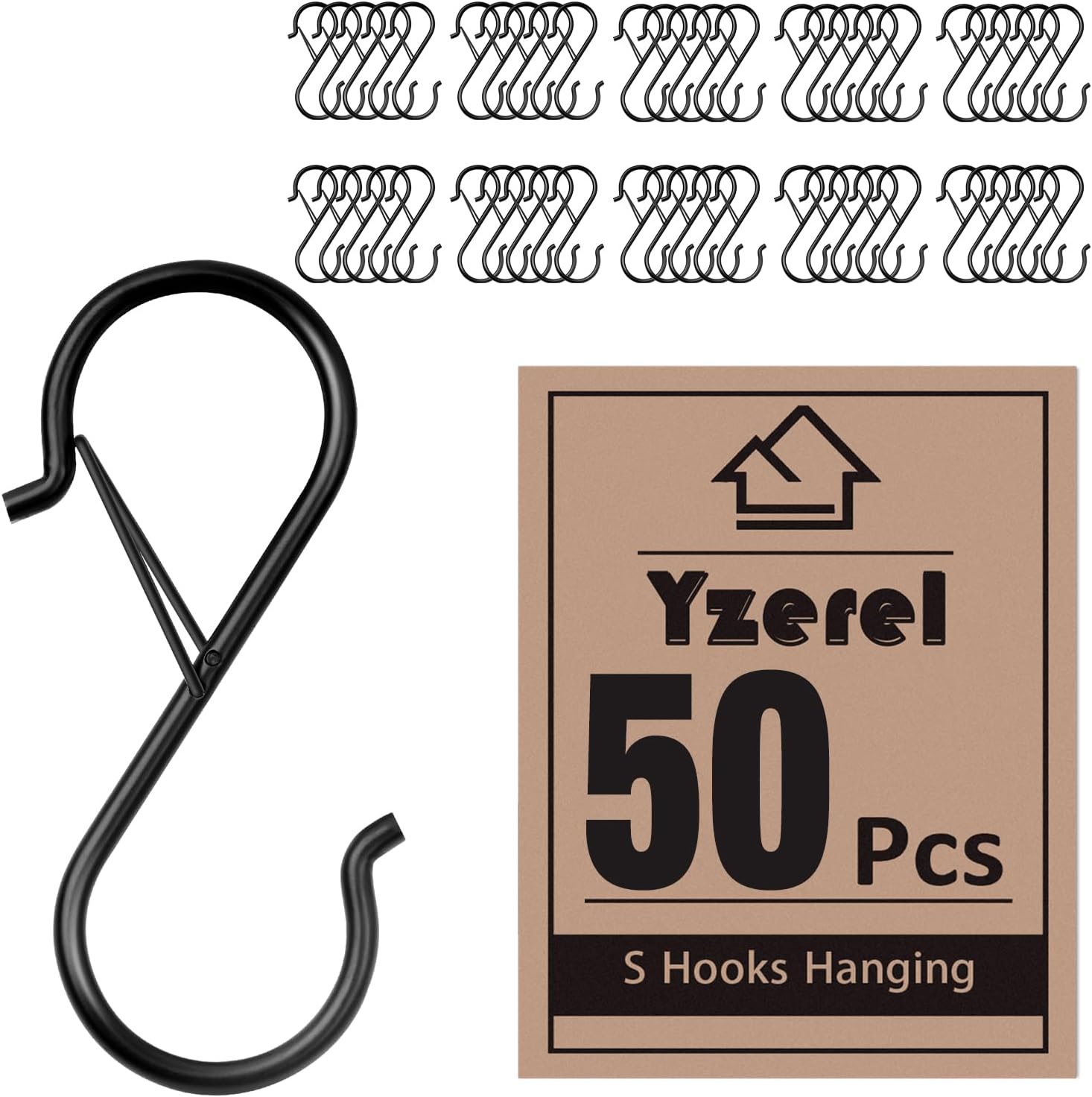 Amazon.com: Yzerel 50pcs S Hooks Hanging Safety Buckle - 3.5 inch Heavy ...
