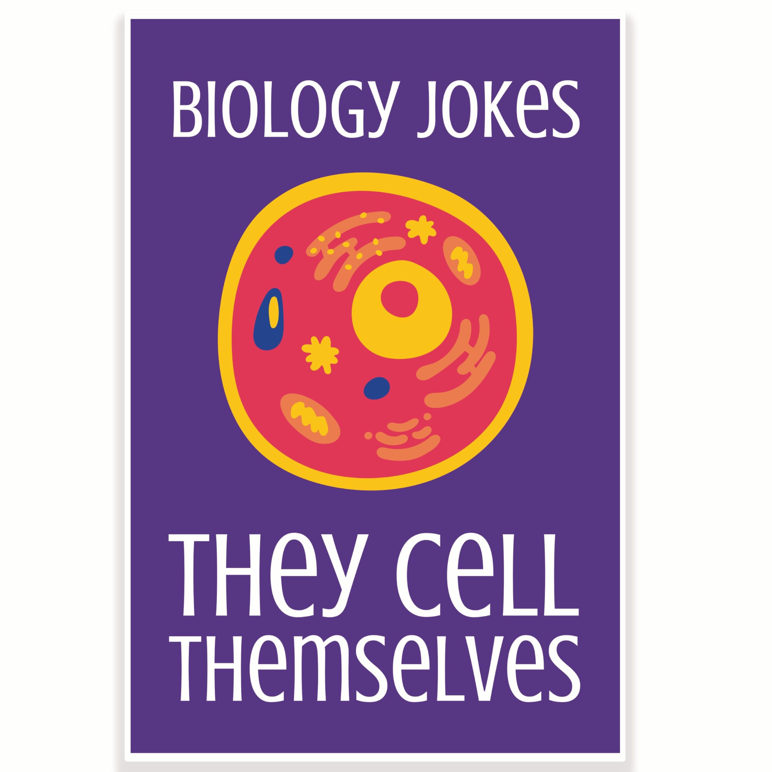 Amazon.com: Biology Jokes They Cell Themselves Classroom Poster ...