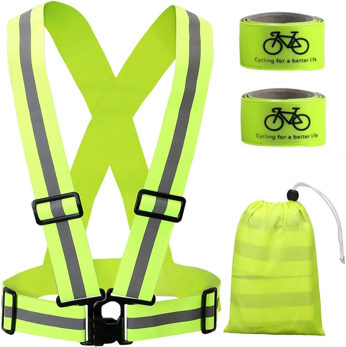 Amazon.com: Reflective Vest(L&G) Reflective Running Vest with Hi Vis ...