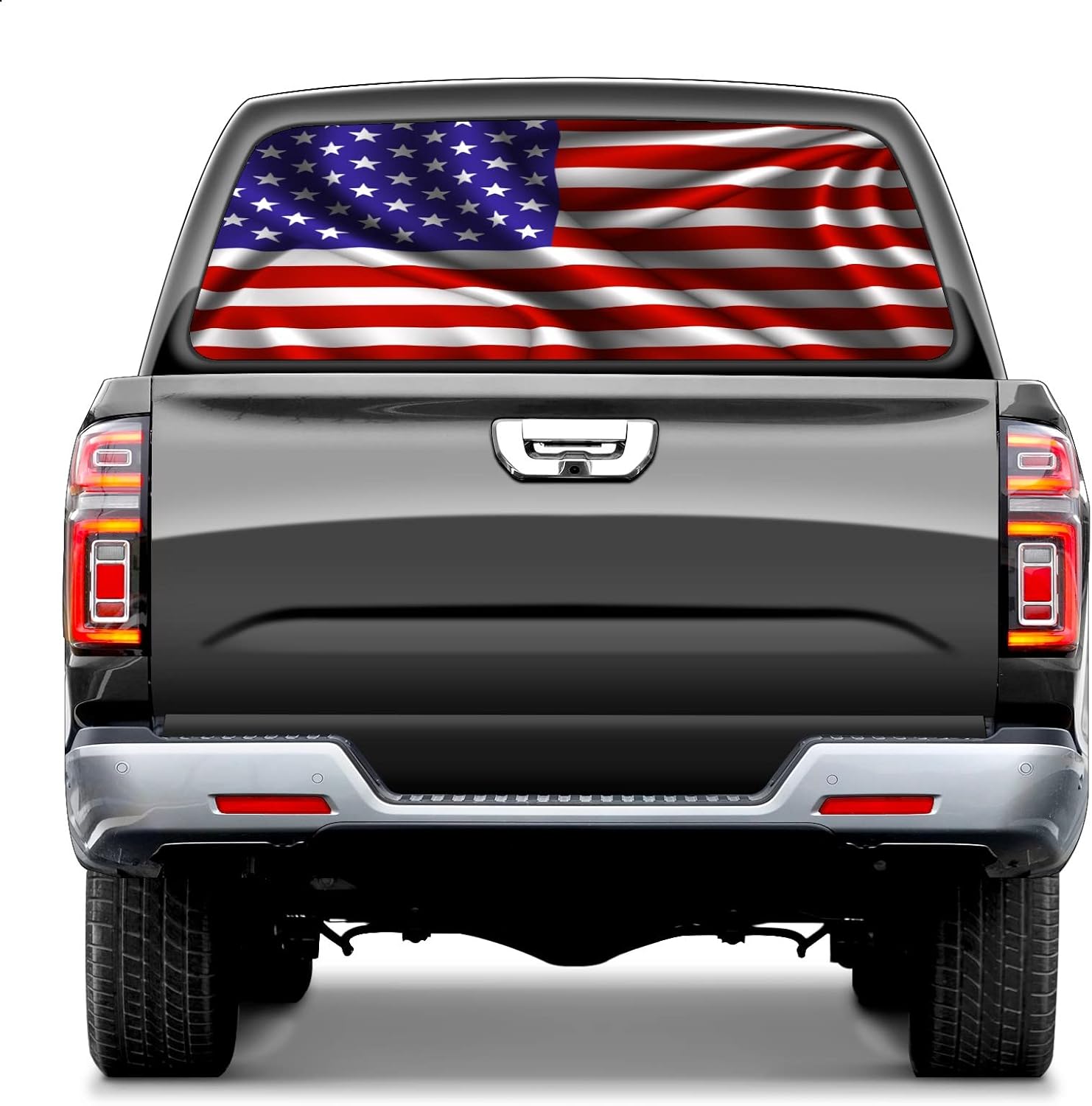 Amazon.com - Rear Window Graphic Decals for Trucks American Flag Pickup ...