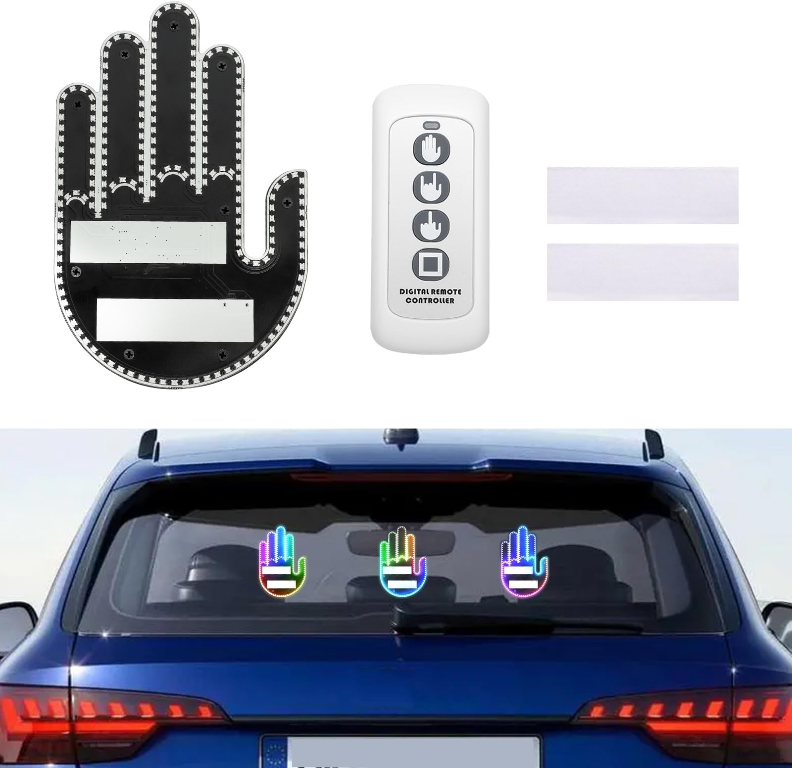 Amazon.com: LECART 7 Colors Gesture Car Light, Led Gesture Hand Light ...