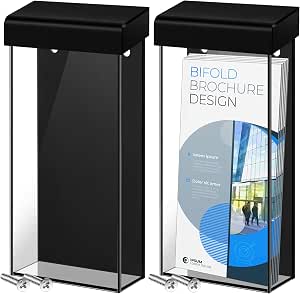 Remerry 2 Pieces Outdoor Brochure Holder 4 x 9 Inch Waterproof Wall ...
