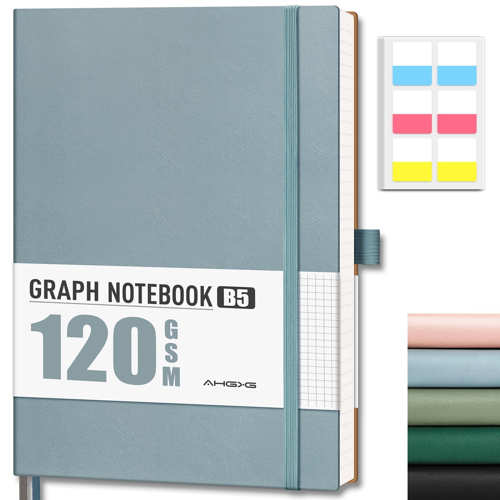 Amazon.com : AHGXG Graph Paper Notebook - Grid Notebook Journal, 120 ...