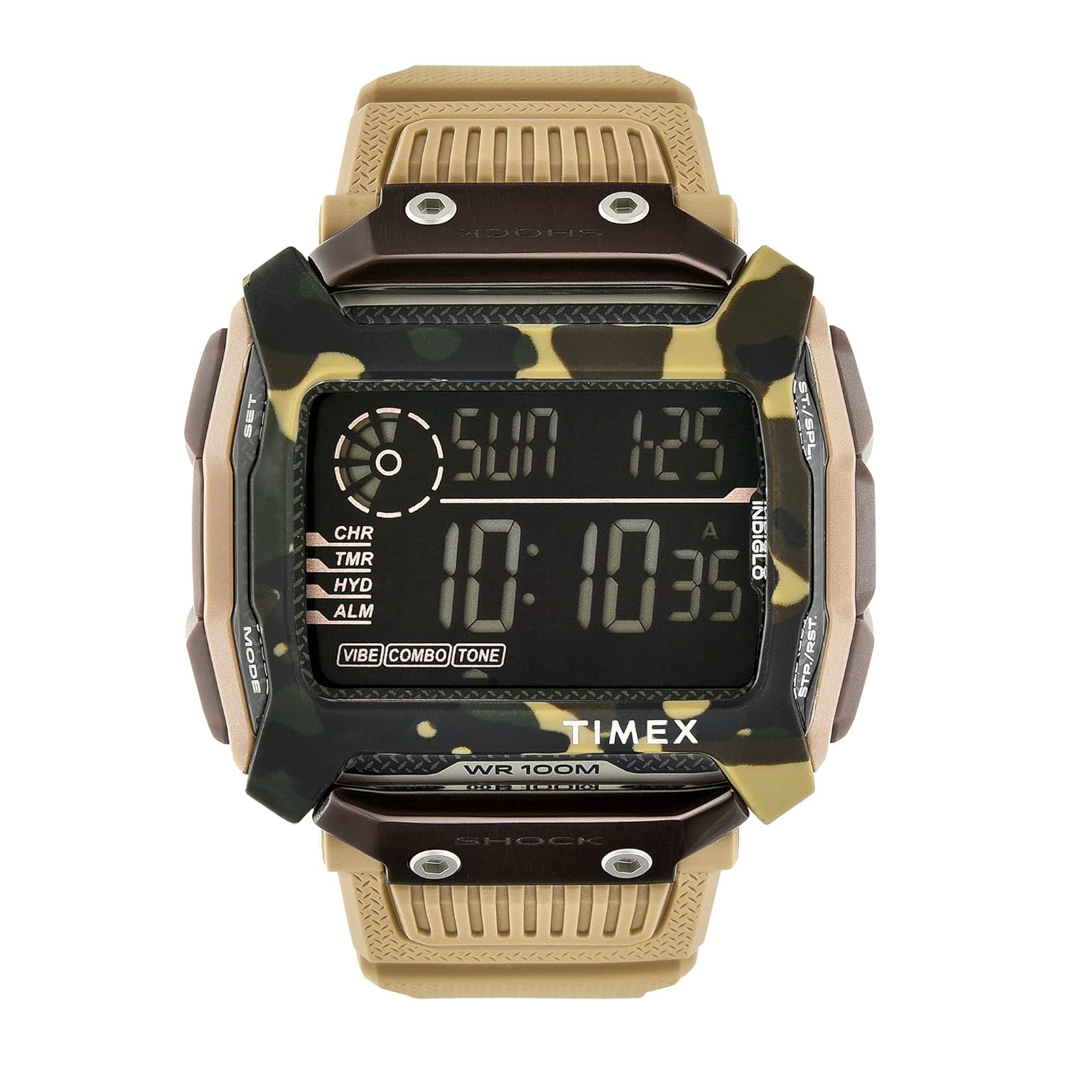 Timex Command™ Shock 54mm Brown Resin Strap Watch - TW5M20600 : Amazon ...