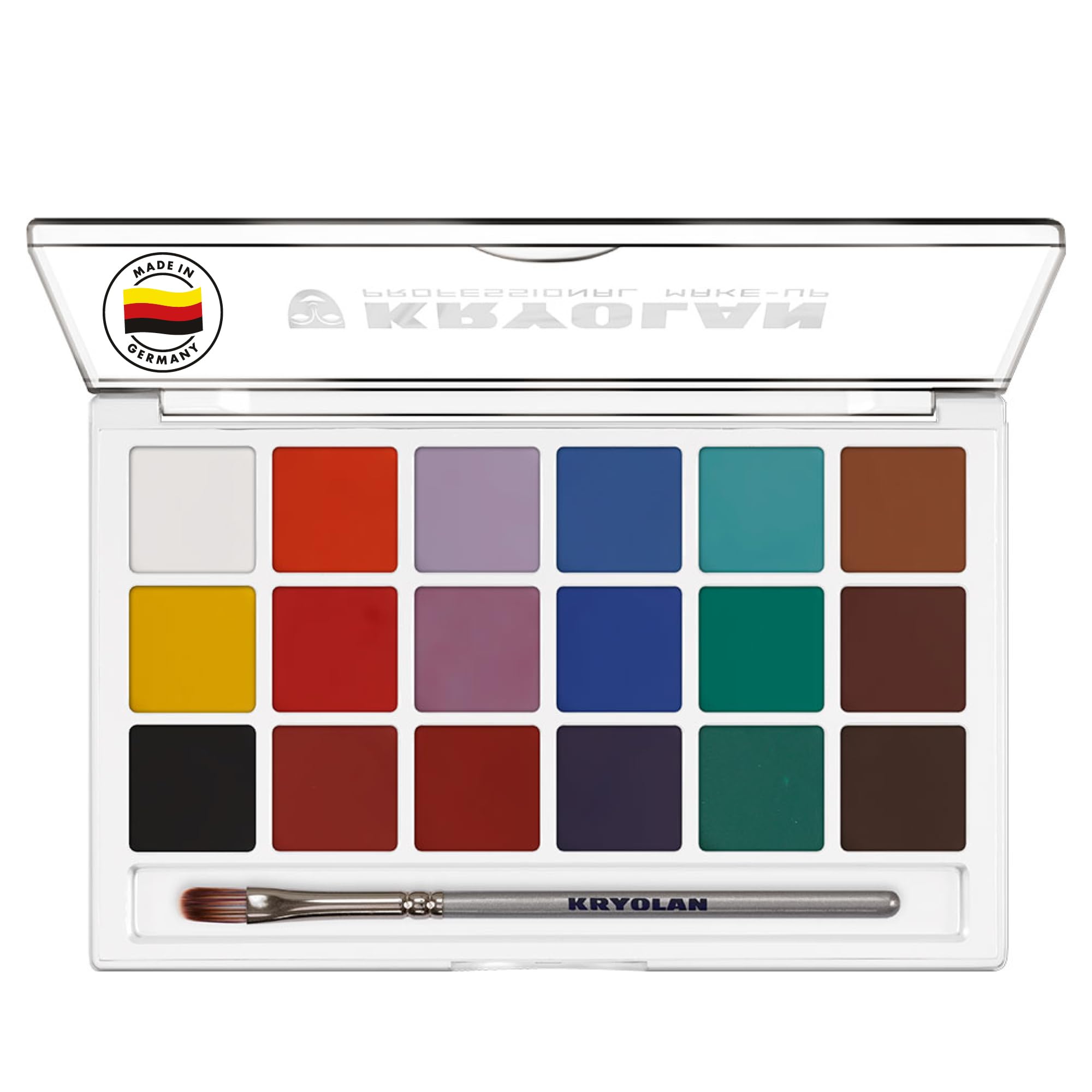 Amazon.com : Kryolan - 18 Color Face Paint Set - Professional Face/Body ...