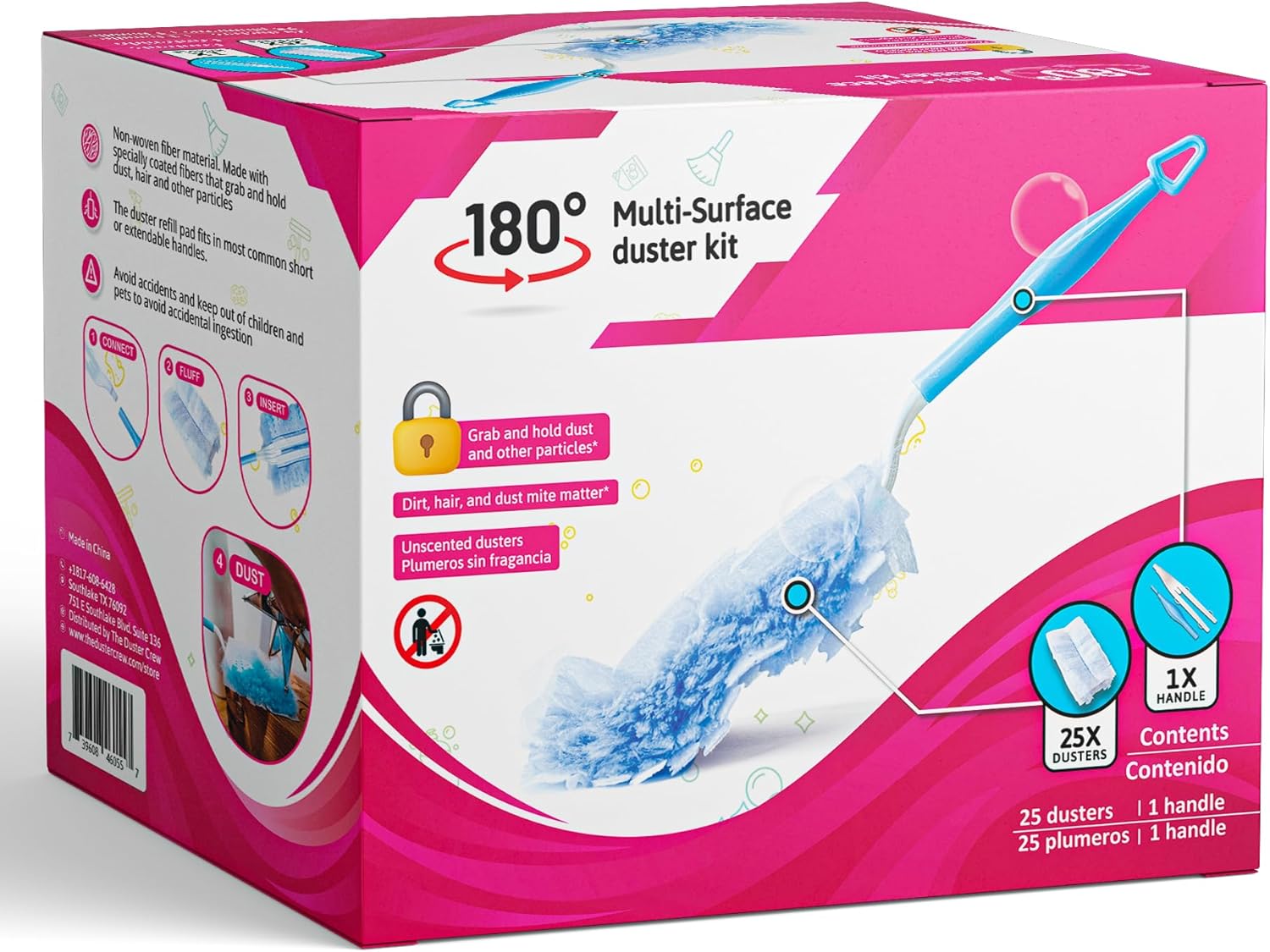 Amazon.com: Set of 25 Dusters Refills and 1 Handle. Quality 180 Multi ...